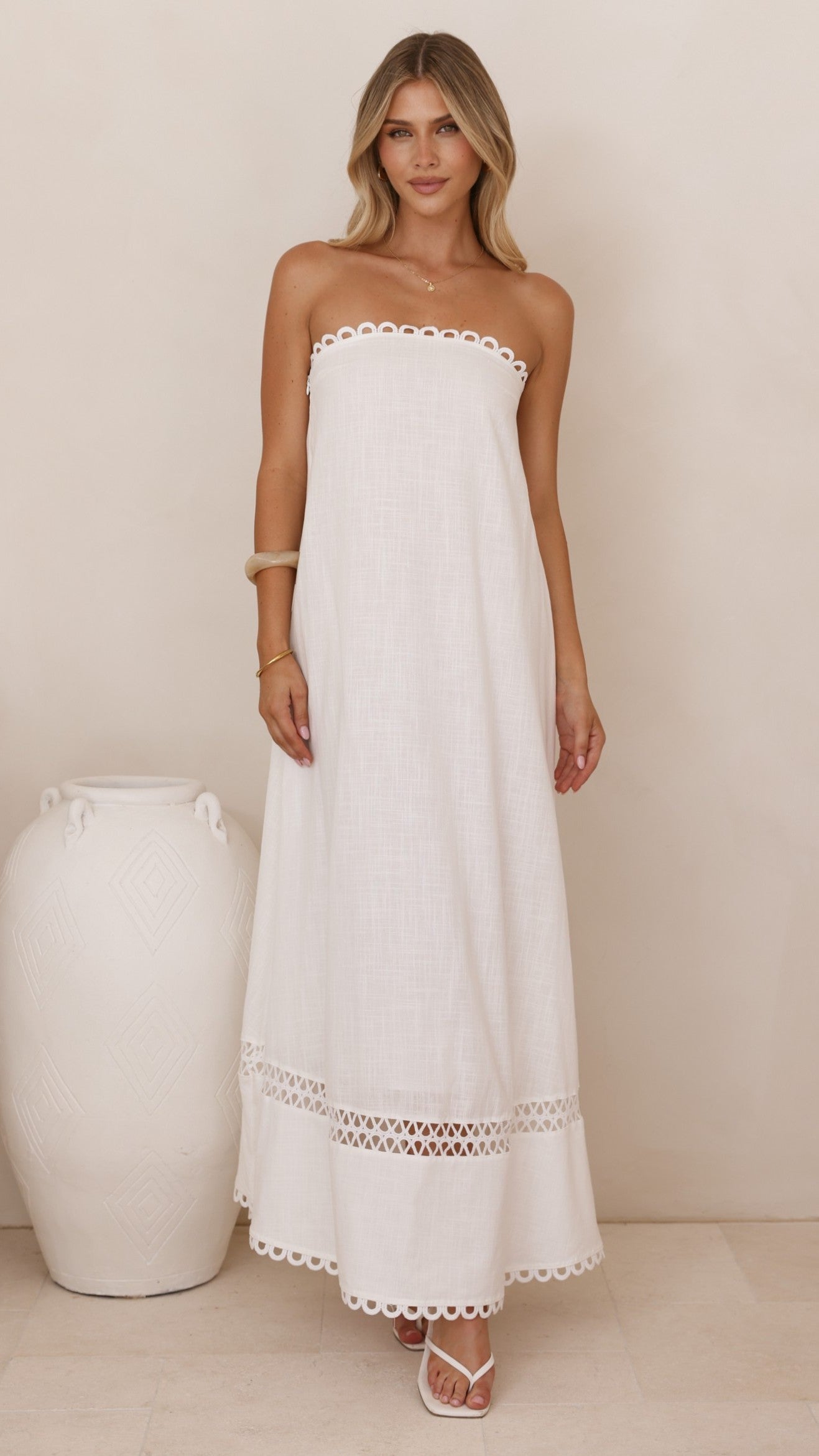 Sandra Maxi Dress - White - Buy Women's Dresses - Billy J