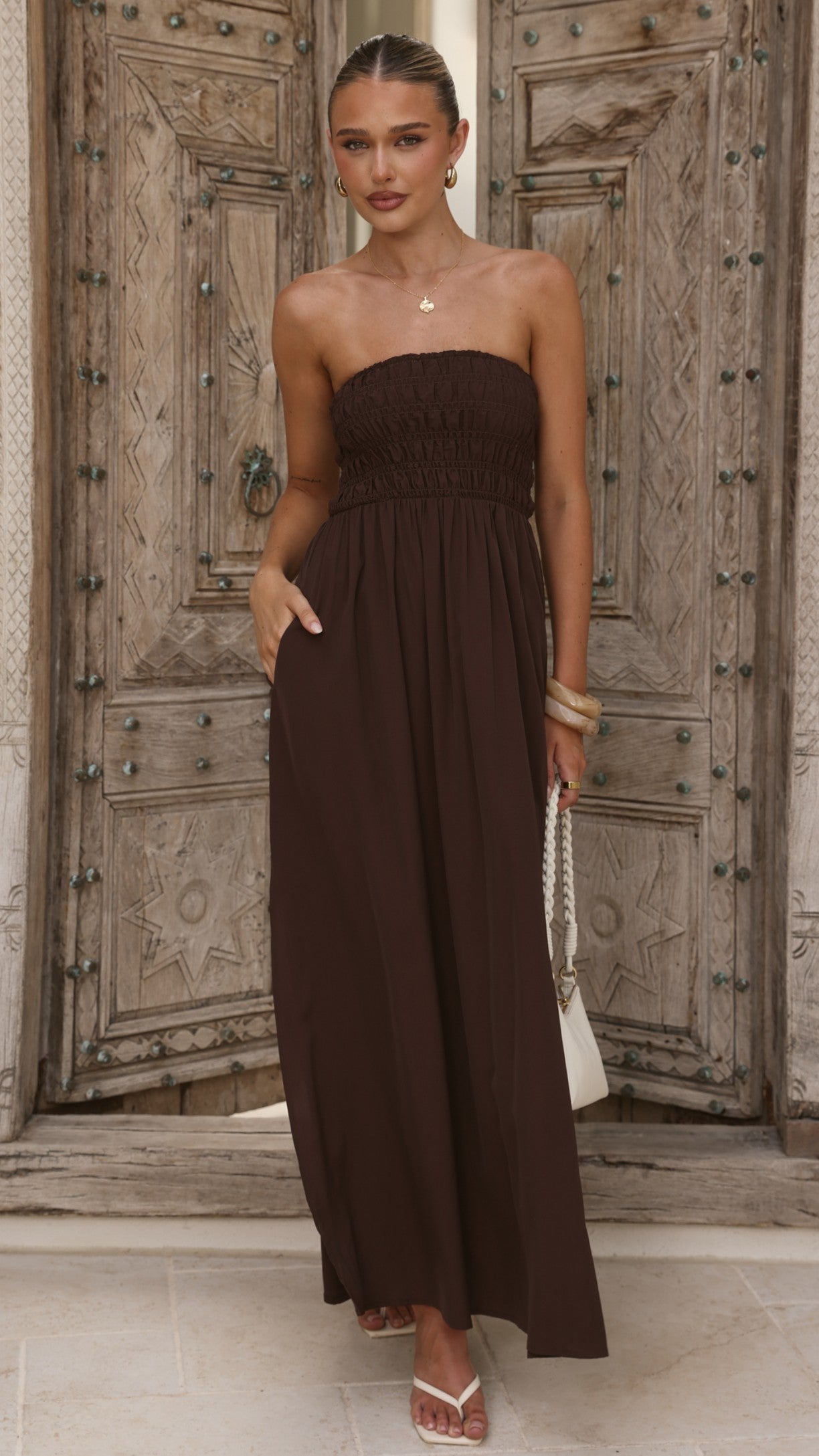 Marcy Maxi Dress - Brown - Buy Women's Dresses - Billy J