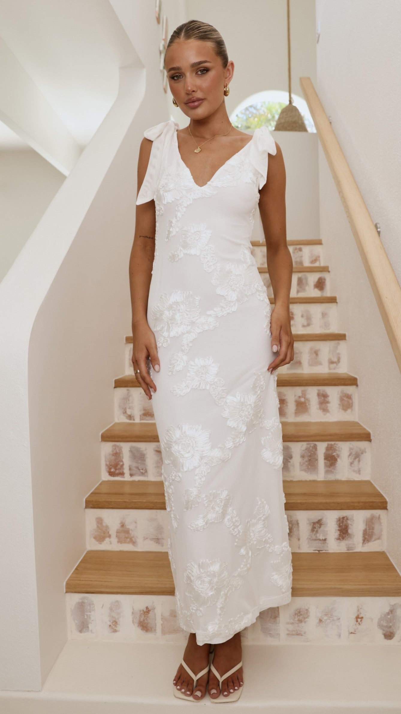 Usha Tie Strap Maxi Dress - White - Buy Women's Dresses - Billy J