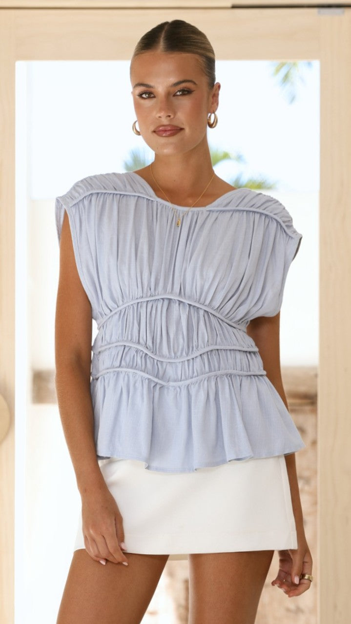 Amy Top - Blue - Buy Women's Tops - Billy J