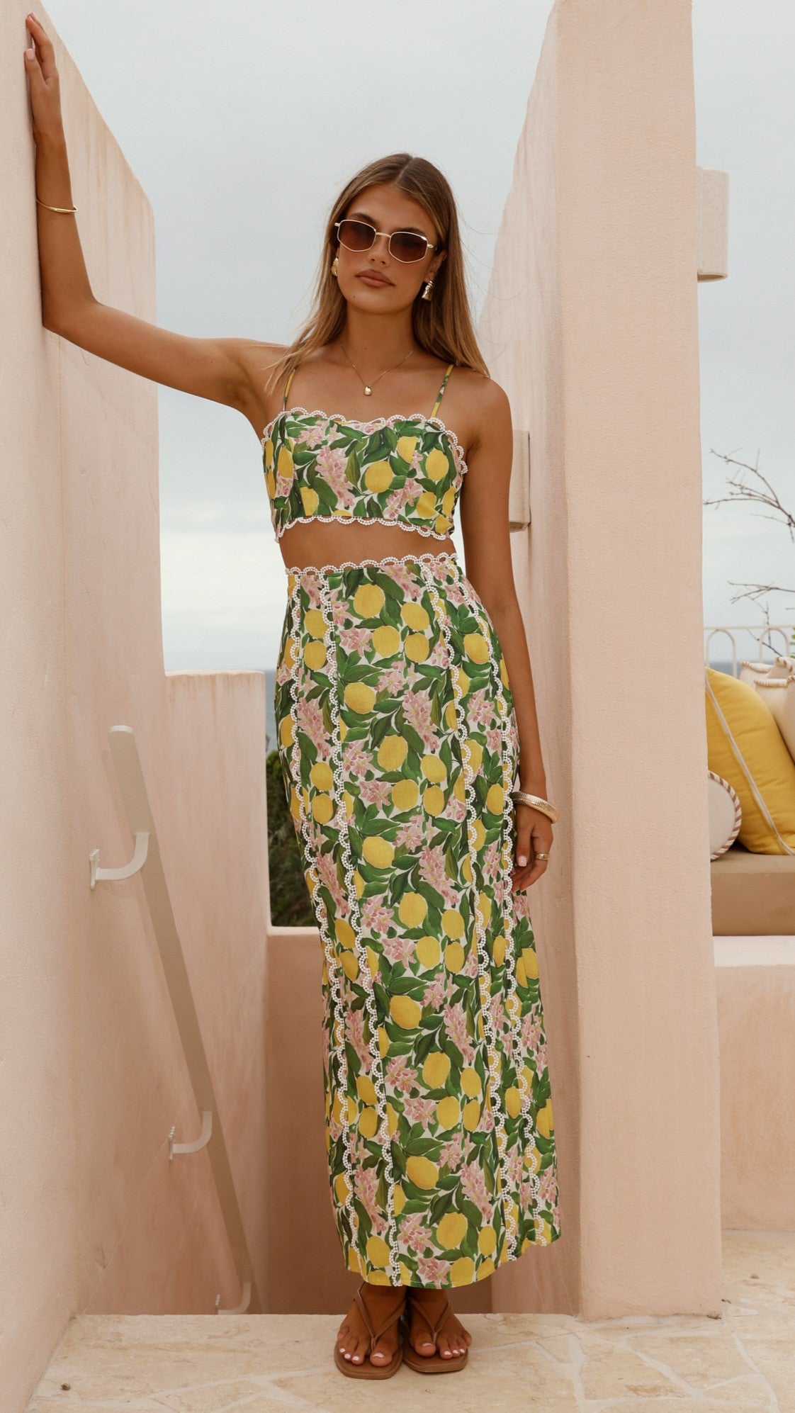 Nova Maxi Skirt - Lemon Print - Buy Women's Skirts - Billy J