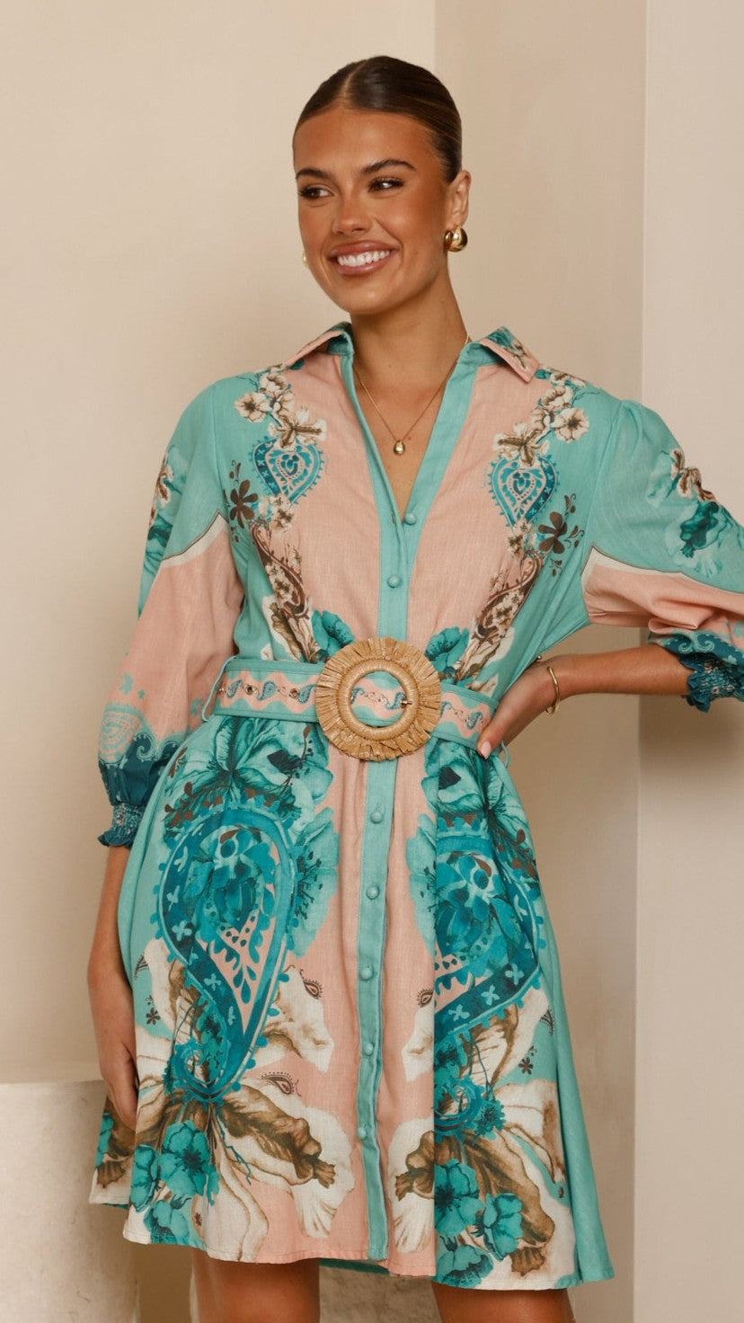 Macy Mini Dress - Willow Print - Buy Women's Dresses - Billy J