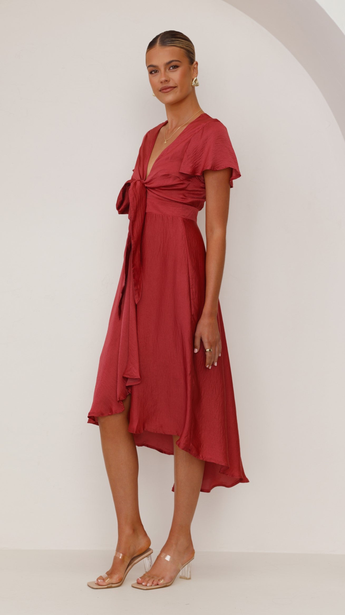 Red Silk Dresses – Billy J