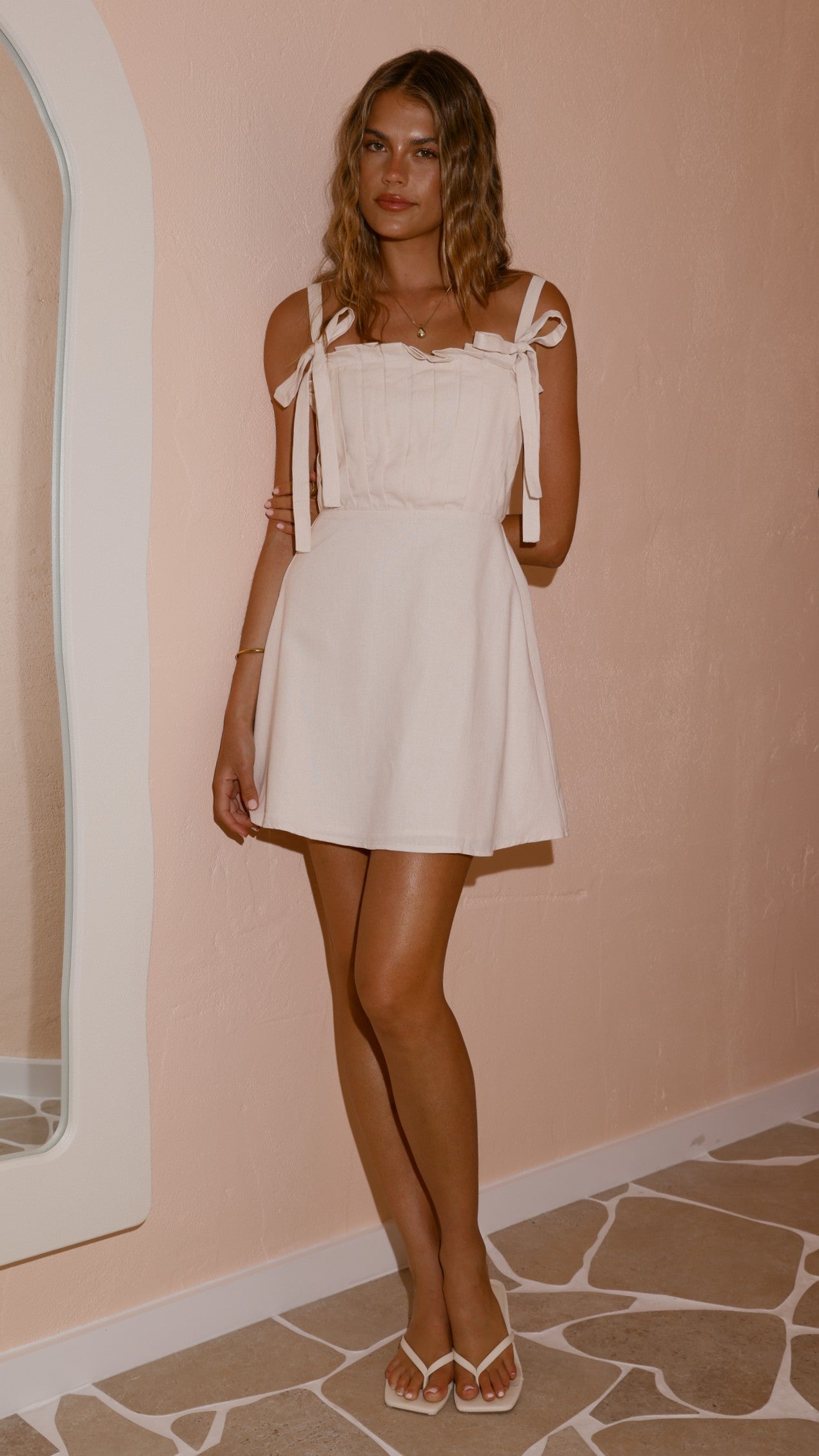 Kolani Mini Dress - Oat - Buy Women's Mini Dresses - Billy J