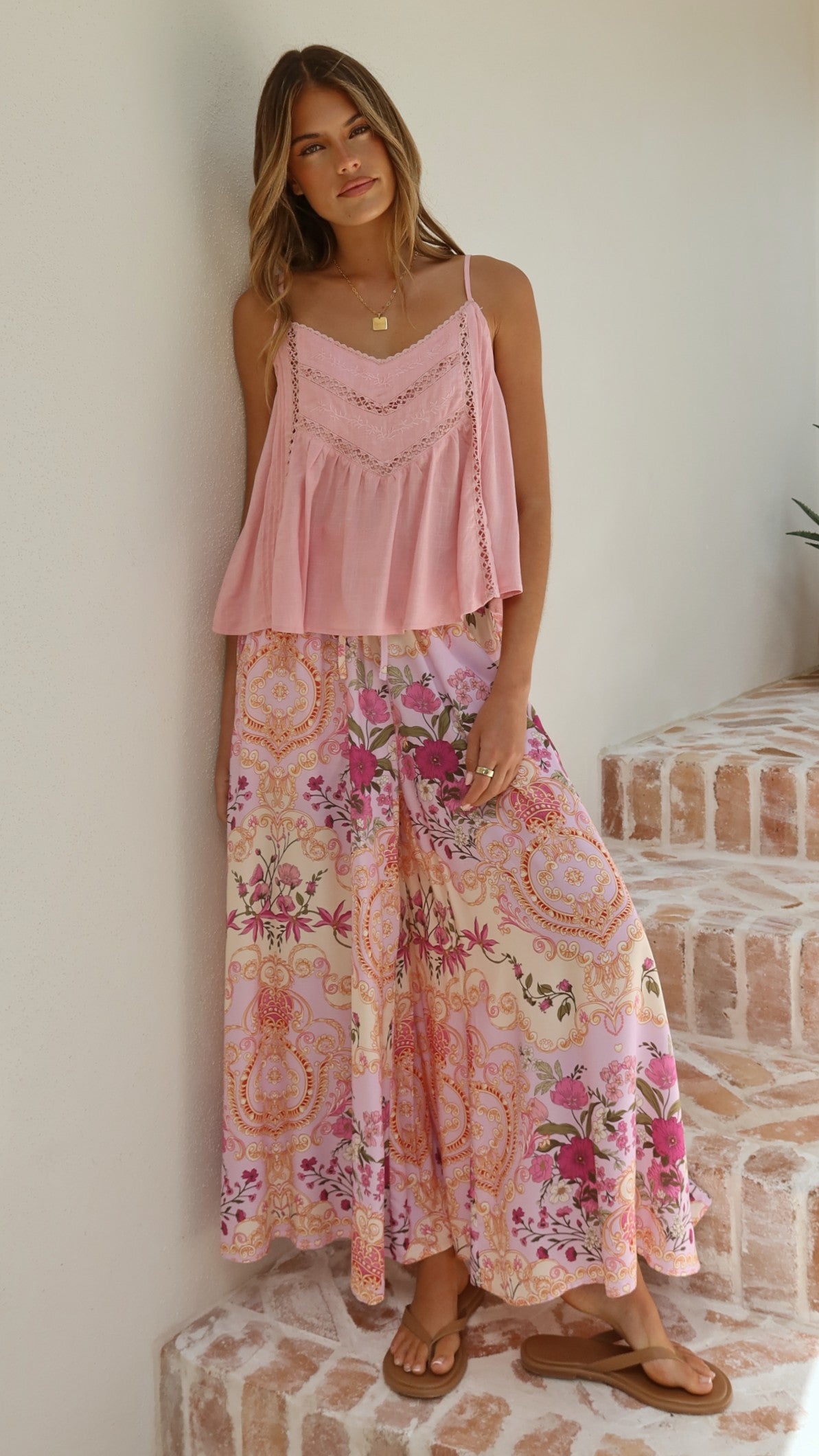 Belinda Pants - Pink Floral - Buy Women's Pants - Billy J