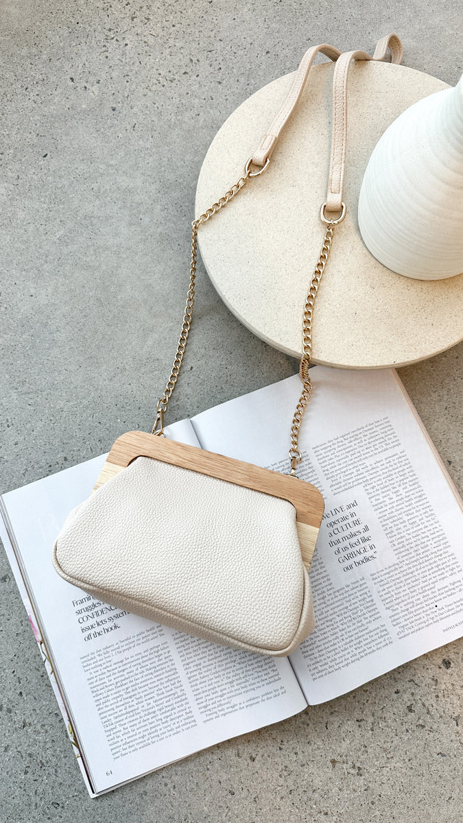 Kimmi Timber Frame Clutch - Nude - Buy Women's Accessories - Billy J