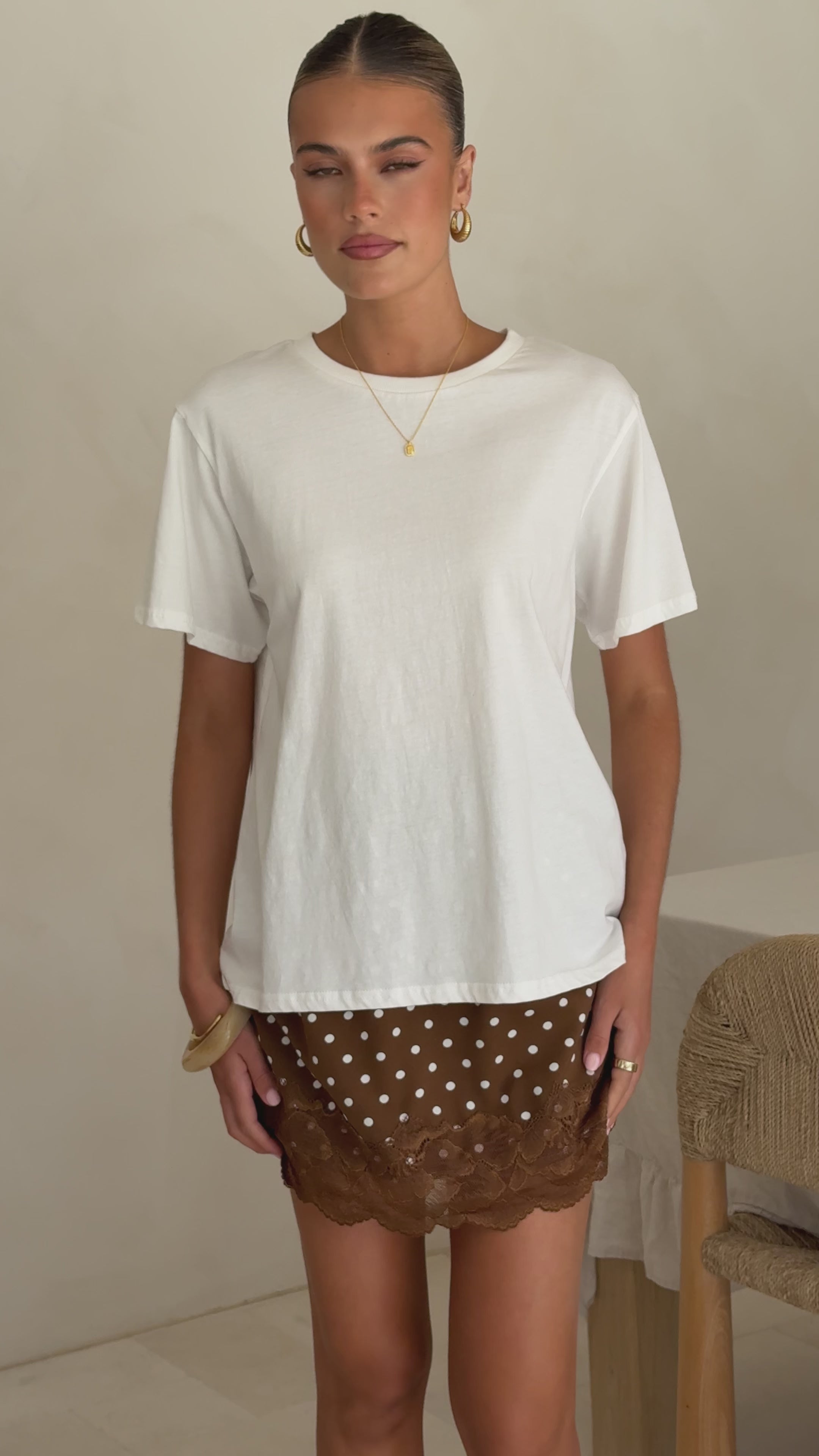 Kiki Lace Mini Skirt - Chocolate Polka - Buy Women's Skirts - Billy J