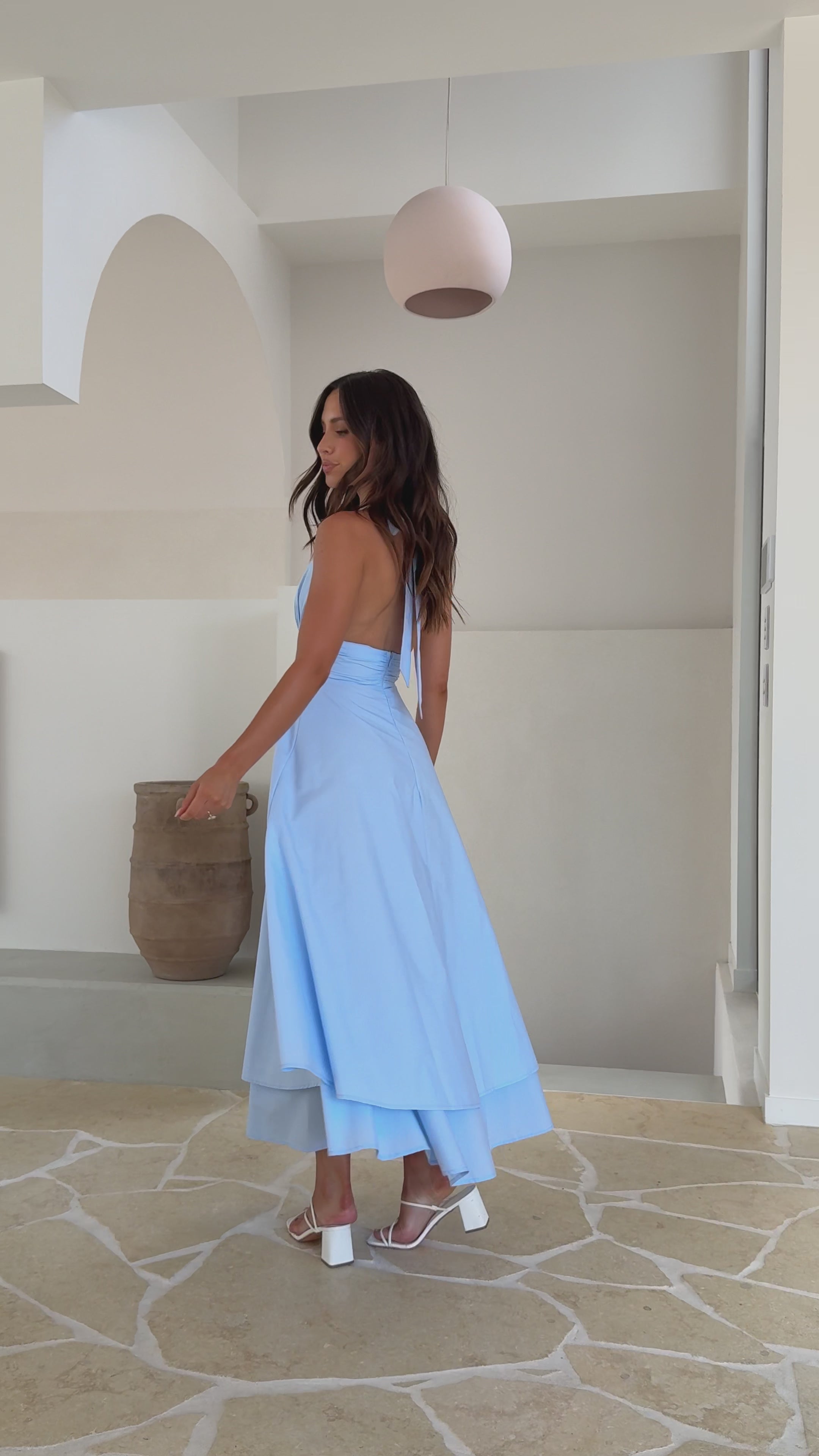Kathy Halter Neck Maxi Dress - Light Blue - Buy Women's Maxi Dresses ...