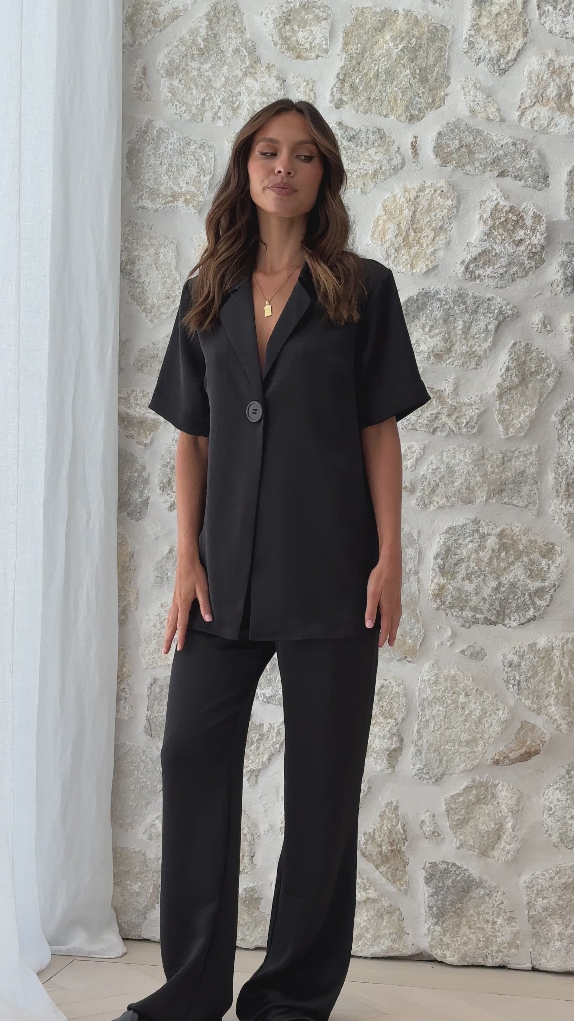 Imogen Button Shirt - Black - Buy Women's Shirts - Billy J