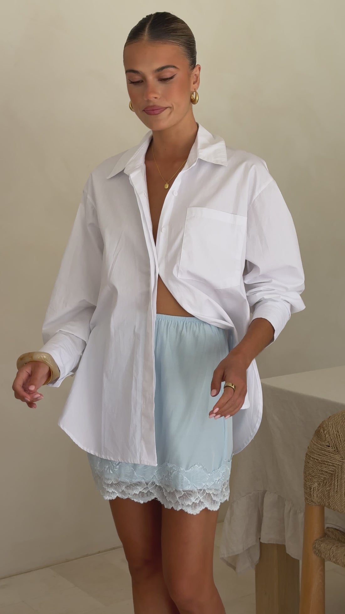 Davonne Lace Mini Skirt - Baby Blue - Buy Women's Skirts - Billy J