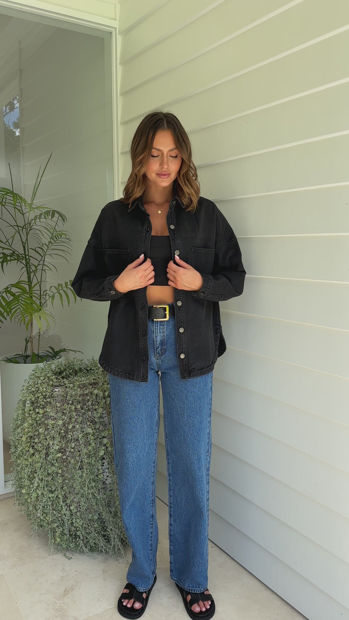 Ensley Denim Jacket - Black Denim - Buy Women's Jackets - Billy J