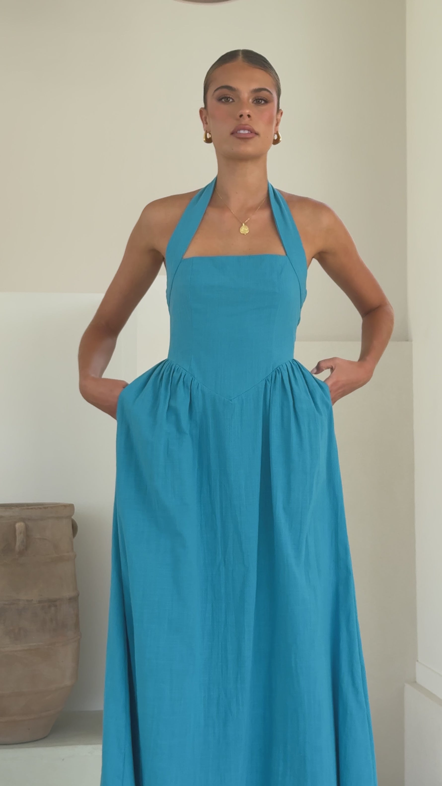 Caden Maxi Dress - Cobalt Blue - Buy Women's Dresses - Billy J