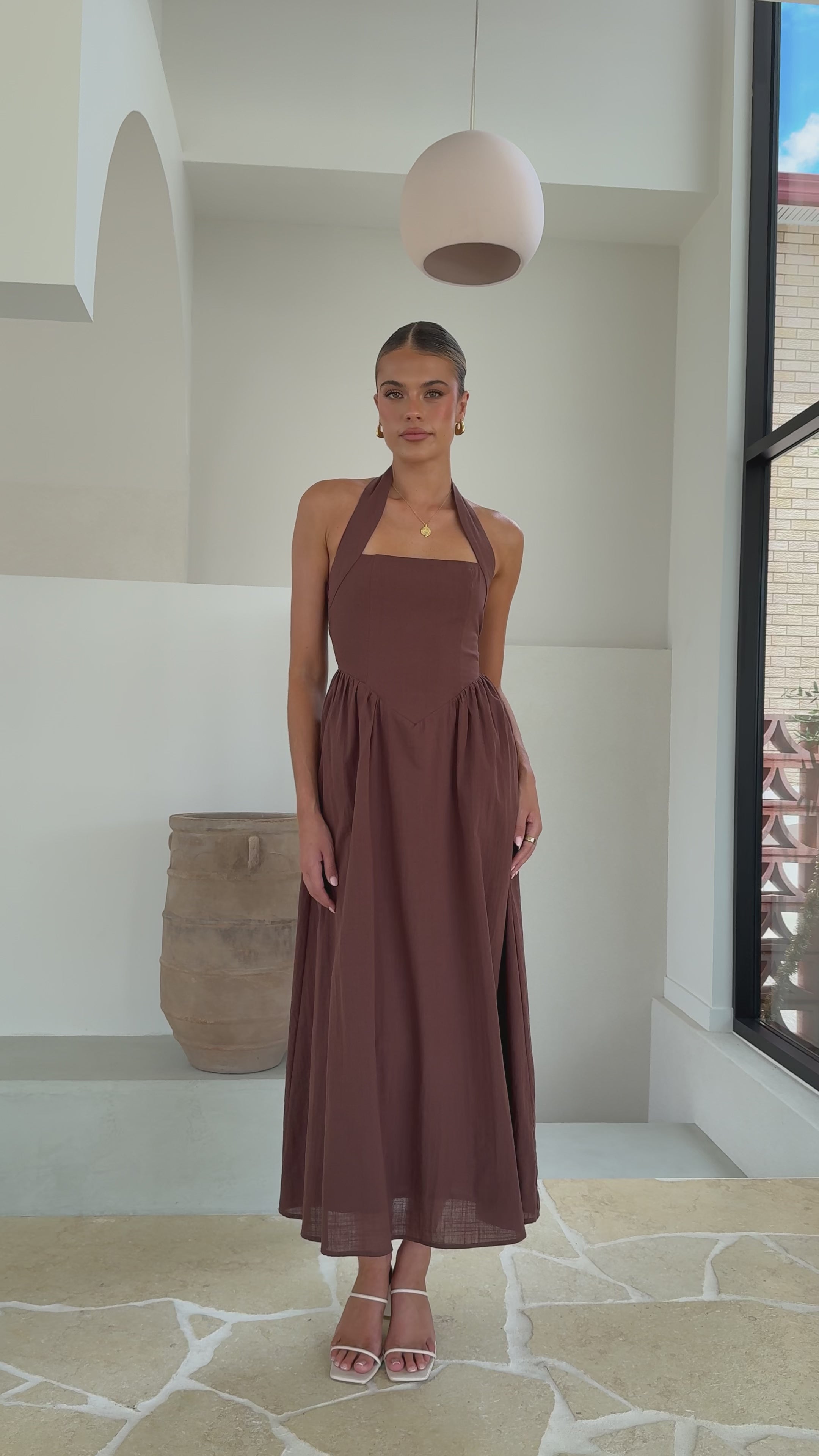 Caden Maxi Dress - Chocolate - Buy Women's Dresses - Billy J