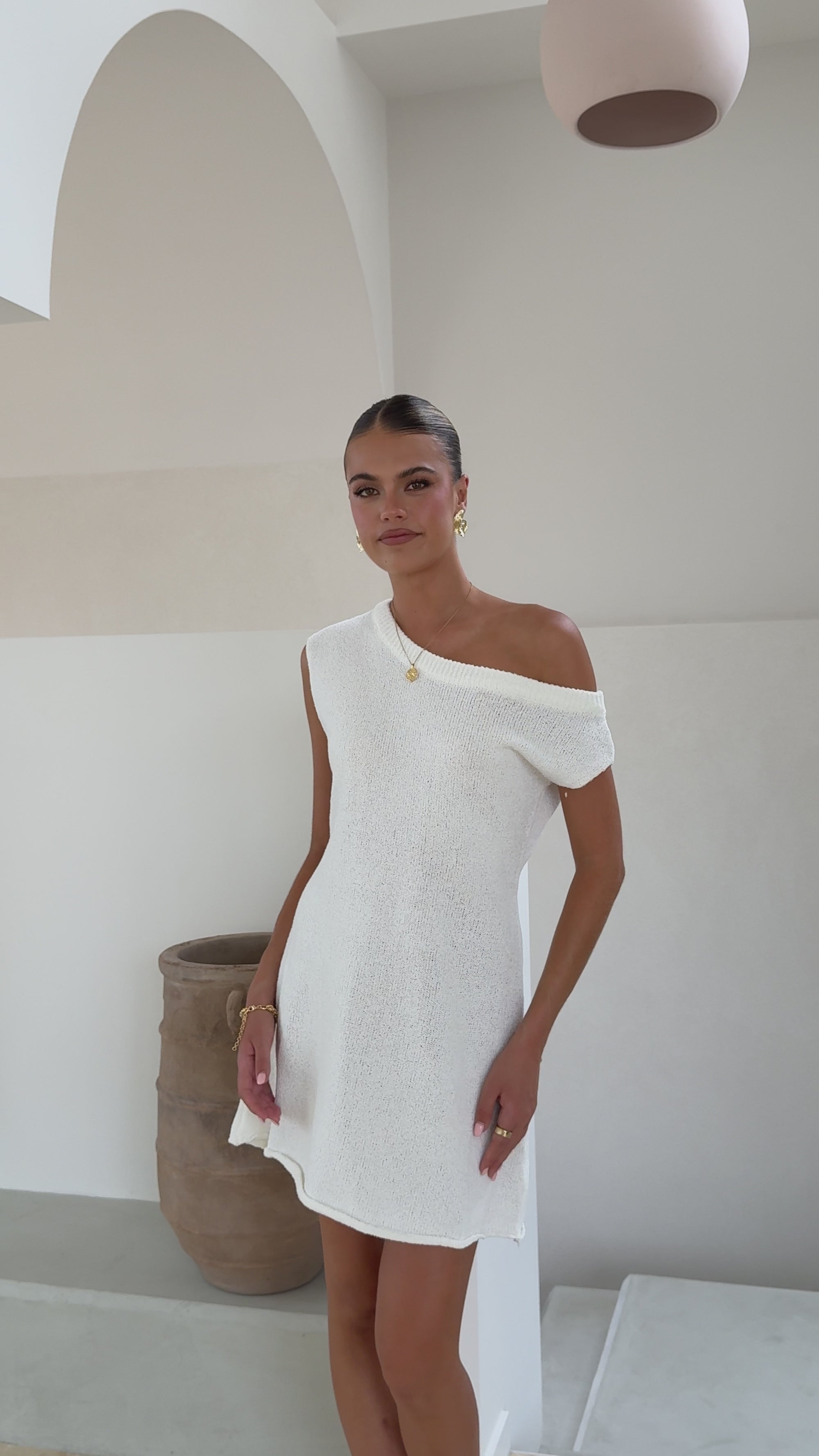 Robin Off Shoulder Mini Dress - White - Buy Women's Dresses - Billy J
