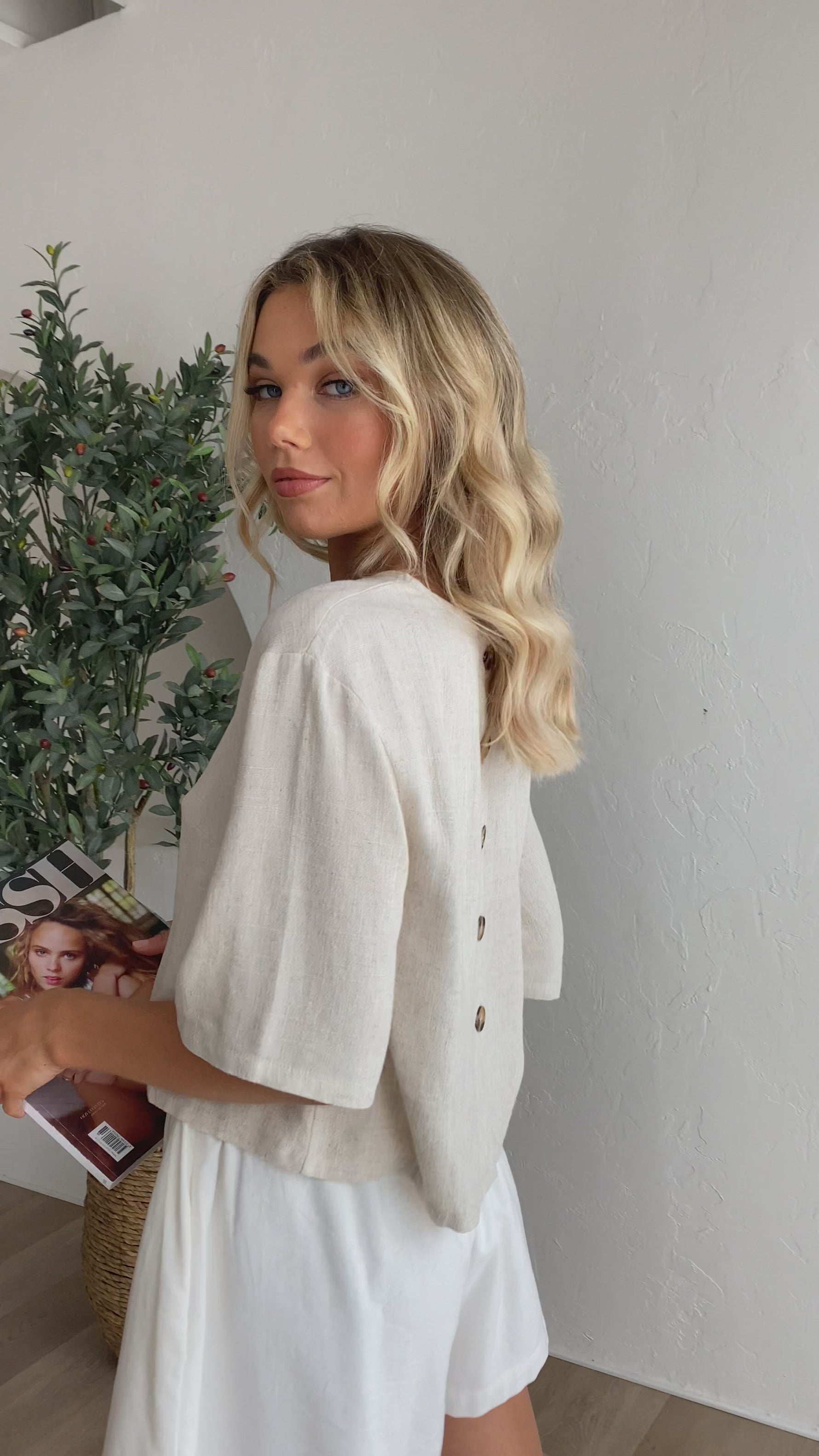 Charlotte Top - Natural - Buy Women's Tops - Billy J